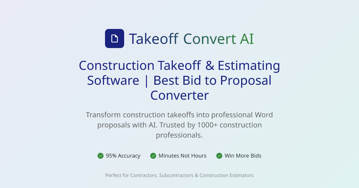 Construction Proposal Software | Best Bid to Proposal Converter ...